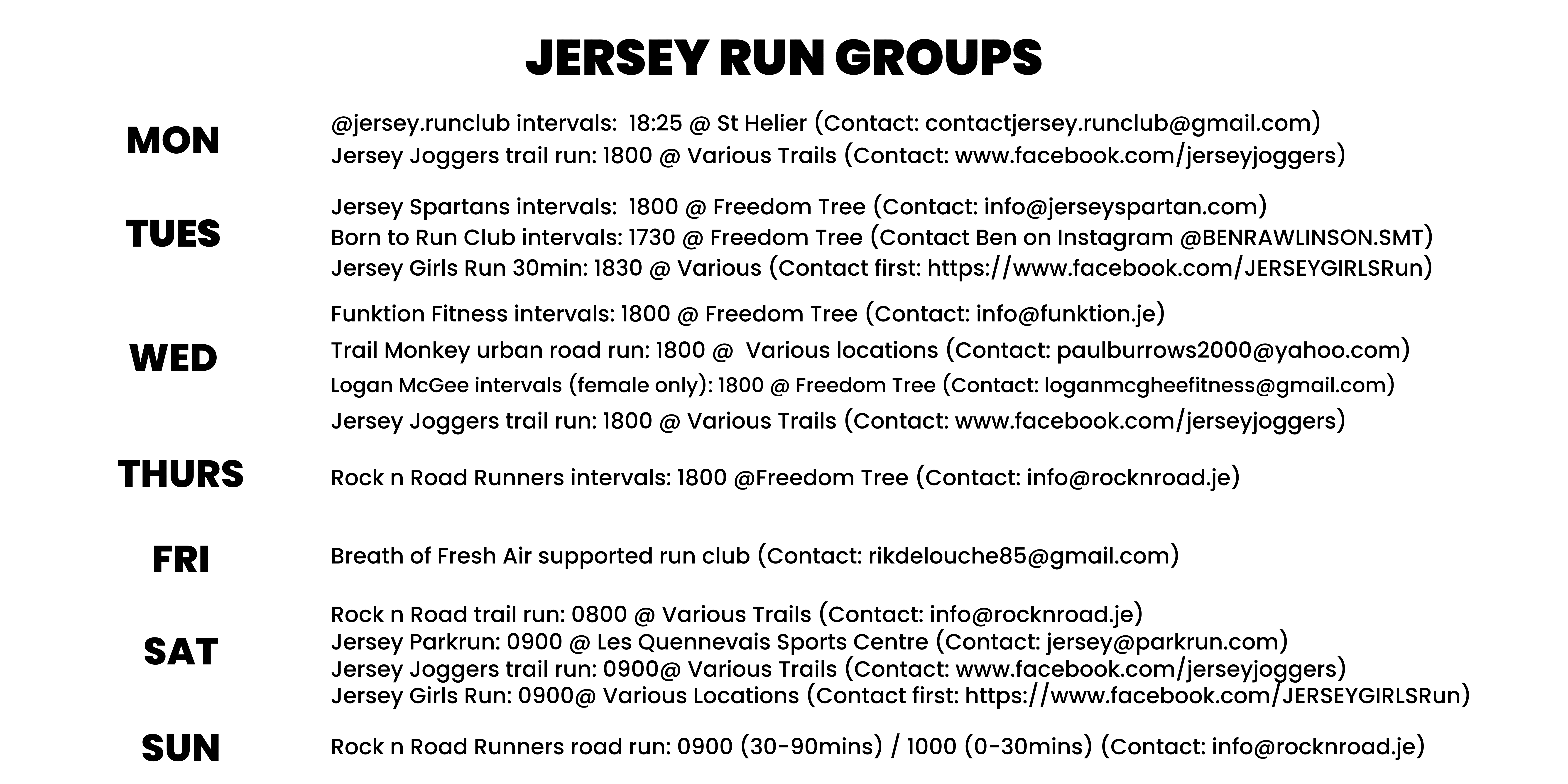Local Run Groups - Rock n Road
